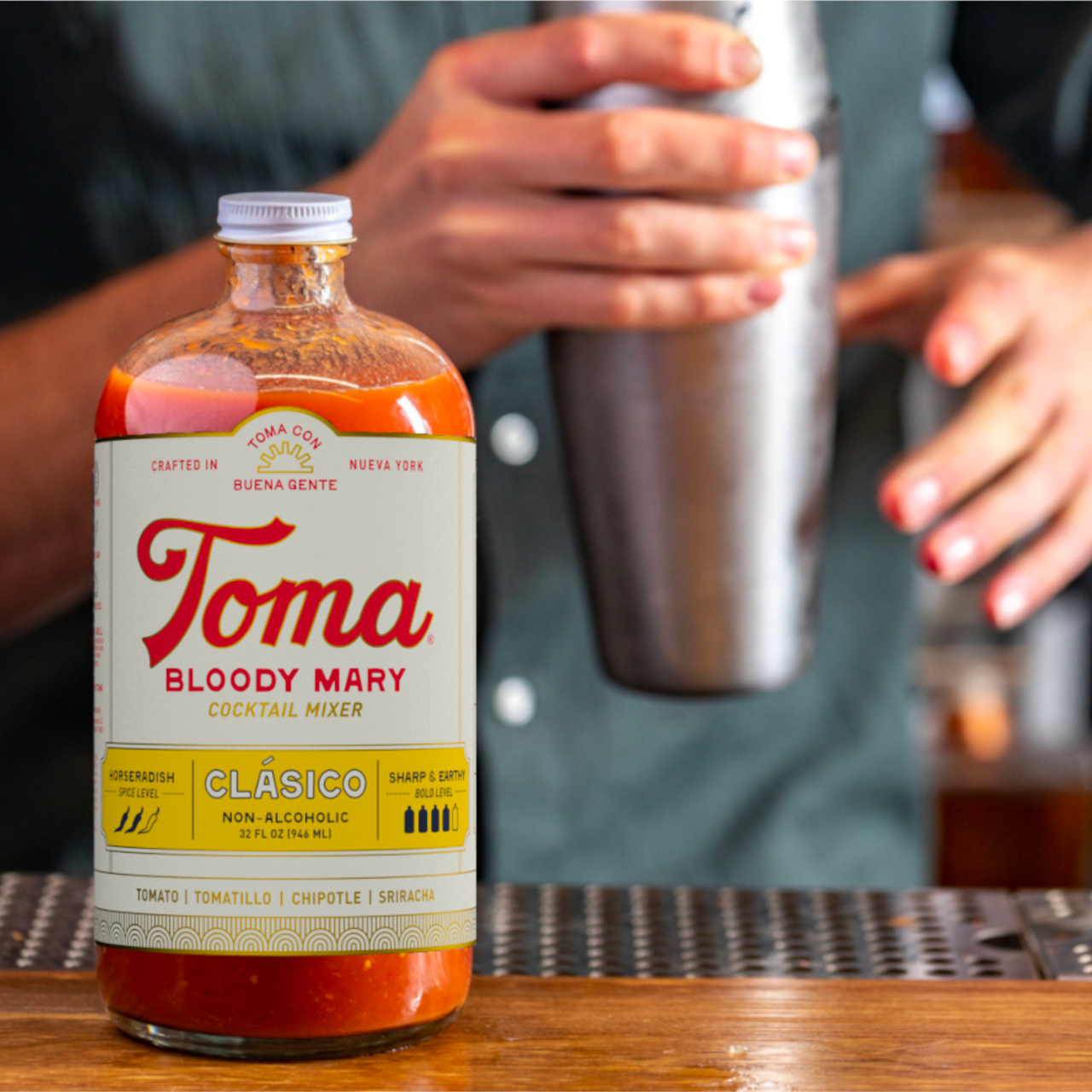 Toma Bloody Mary Mixer Picante Clasico 32oz 2-pack – Toma Bloody Mary ...